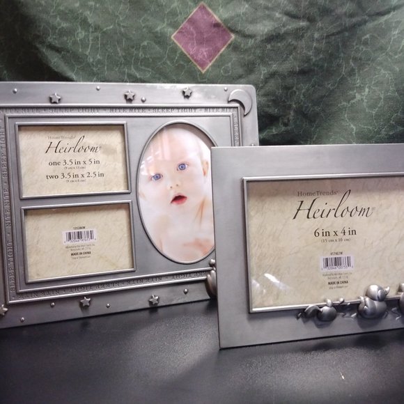Heirloom | Accents | 2 New Heirloom Silver Colored Baby Picture Frames ...